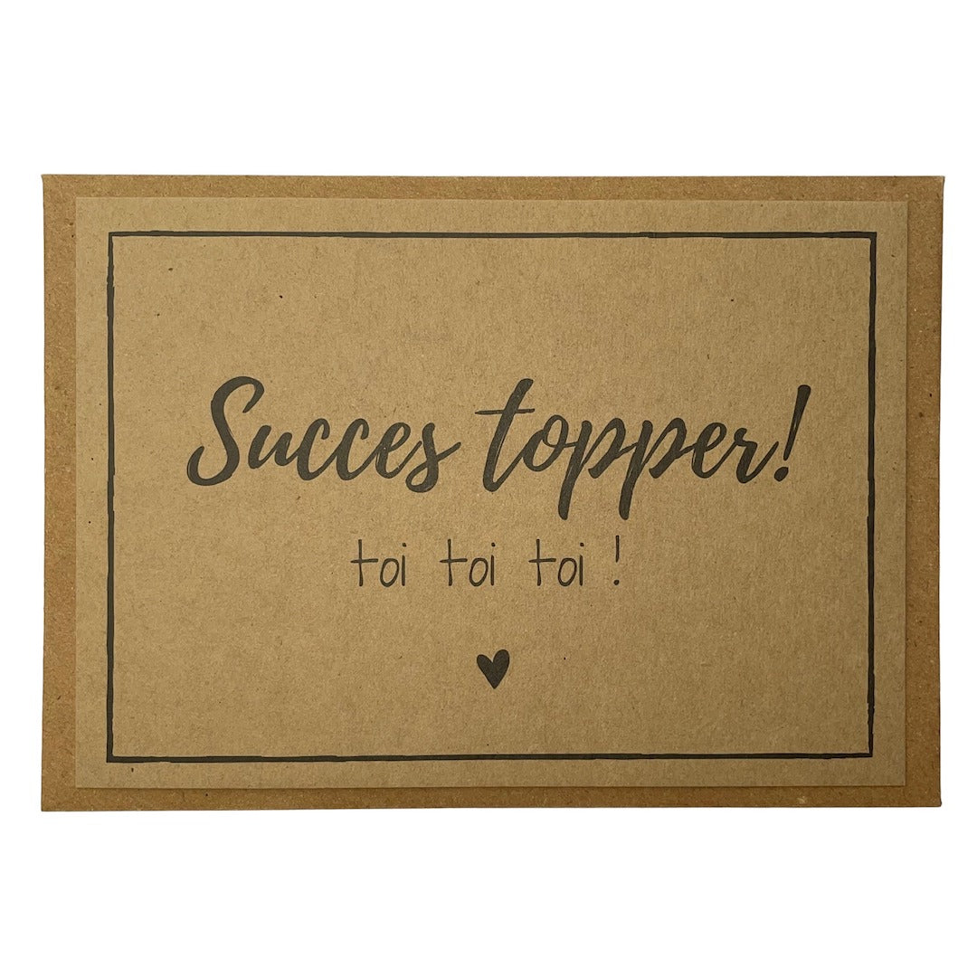 Wenskaart A6 - Succestopper! toi toi toi! – Van alles Schoon